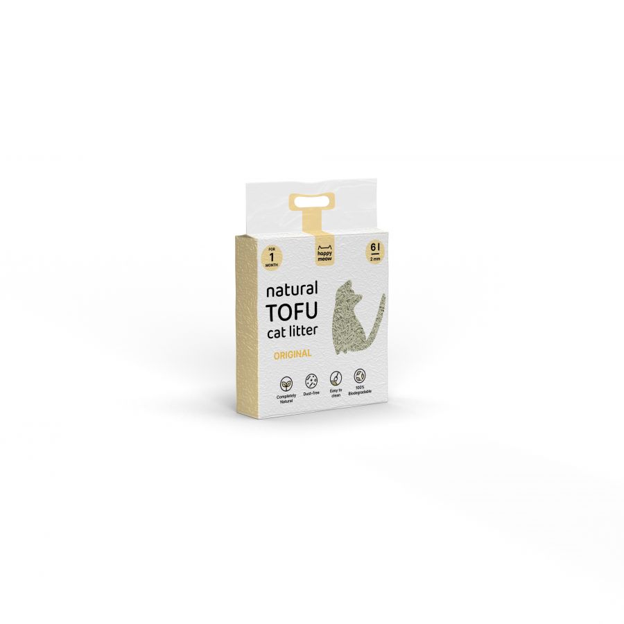 HAPPY MEOW AREIA GATO Tofu Original 2mm 6L